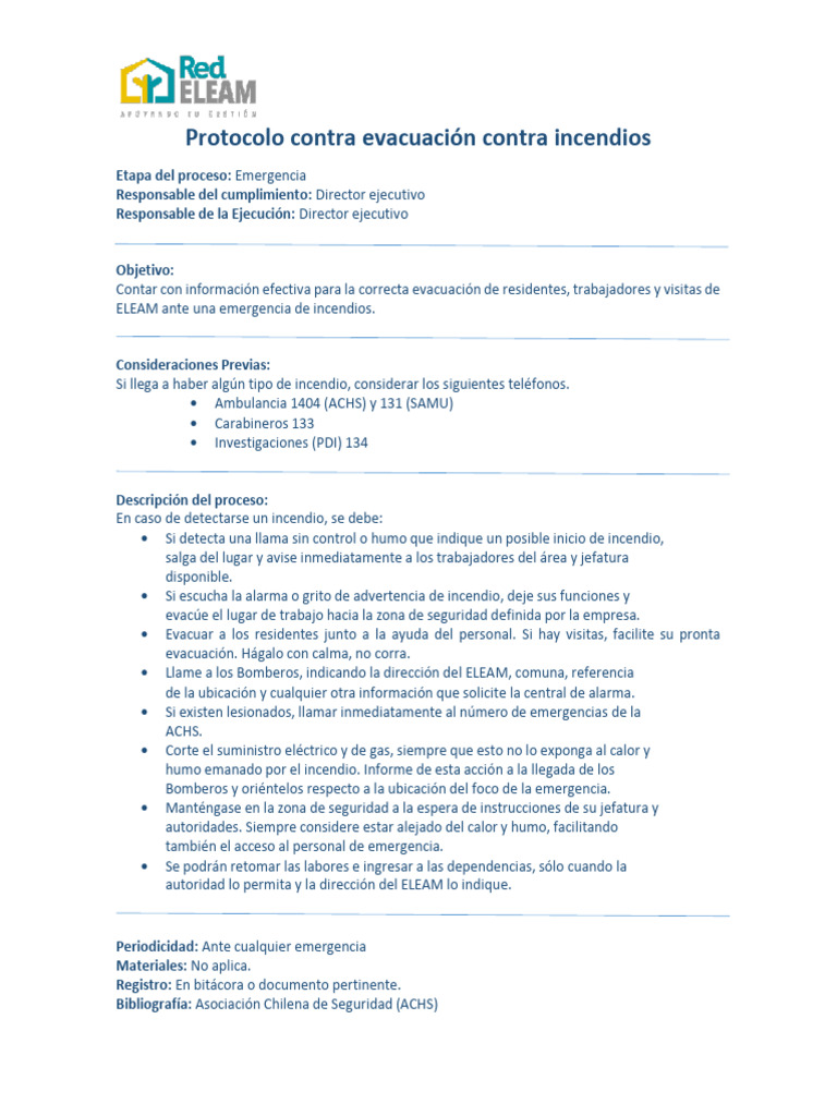 Protocolo Contra Incendios 1 | PDF