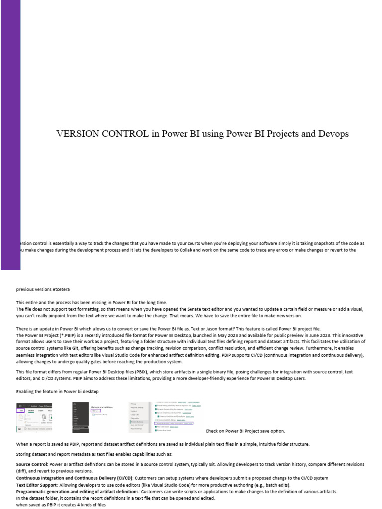 Version Control in Power Bi | PDF | Version Control | Computer File