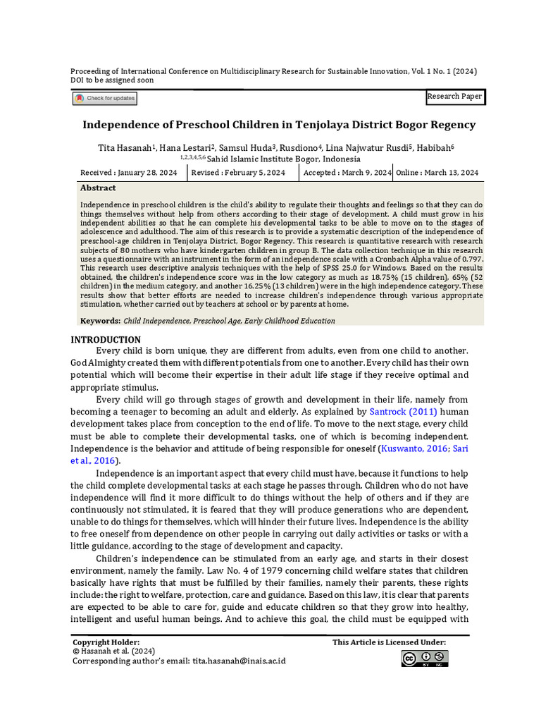 811-Article Text-2975-1-10-20240312 | PDF | Descriptive Statistics | Developmental Psychology