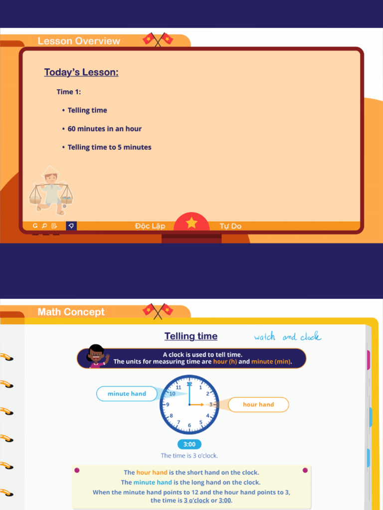 (Tony) Lesson 1 - Topic 1 Tell me the time | PDF