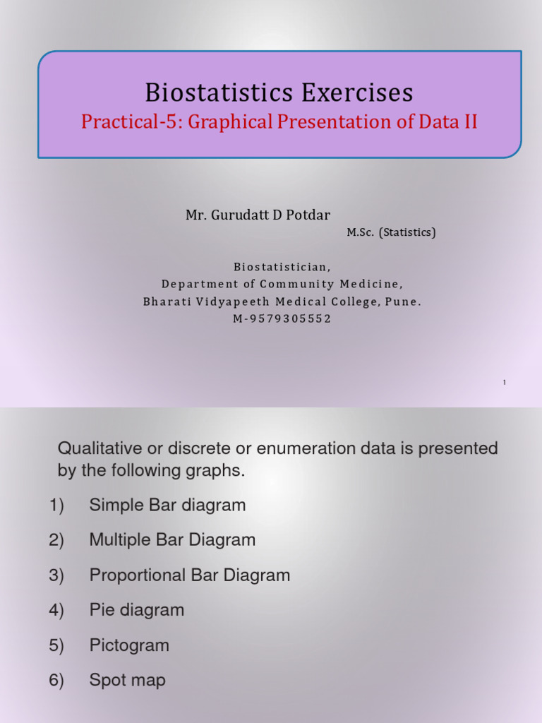 Graphical Presentation II | PDF | Pie Chart | Biostatistics
