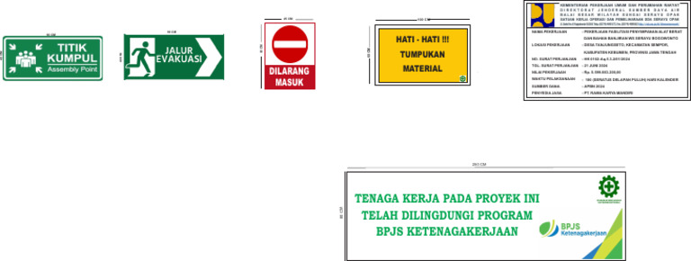 Papan Nama Proyek + Rambu | PDF