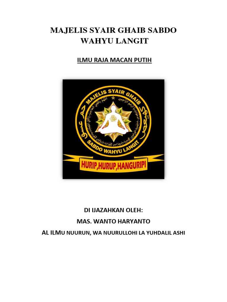 Ilmu Raja Macan Putih | PDF