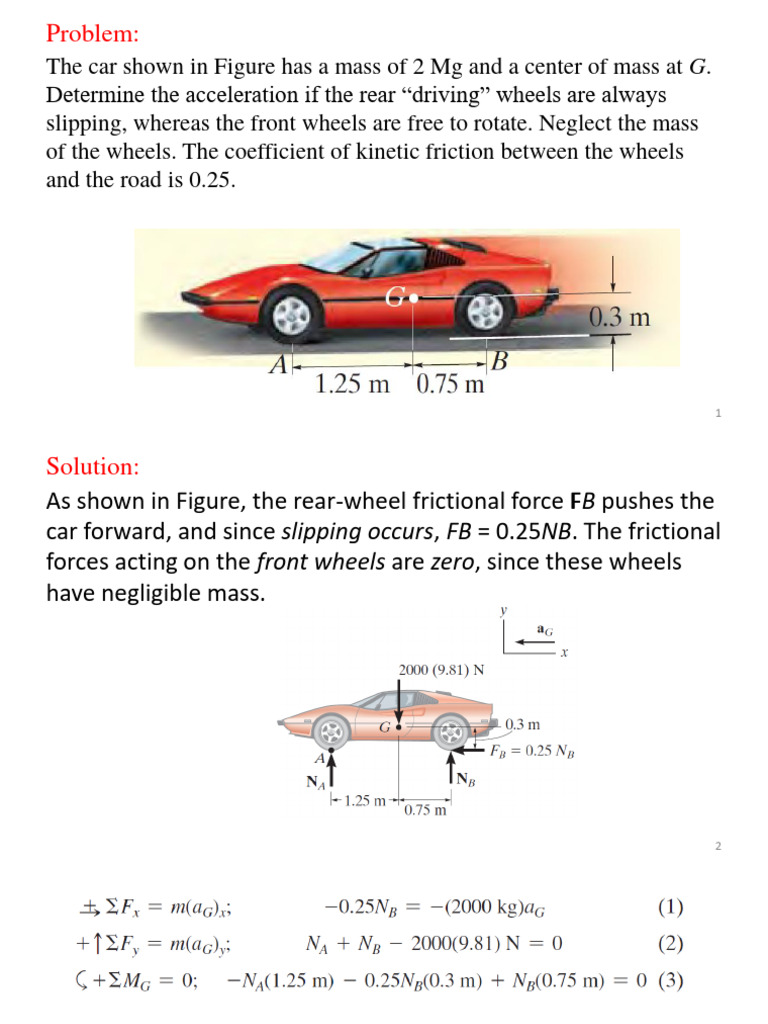 Co Ly Thuyet - Bai tap Kinetics - Differential equations - English | PDF | Acceleration | Force