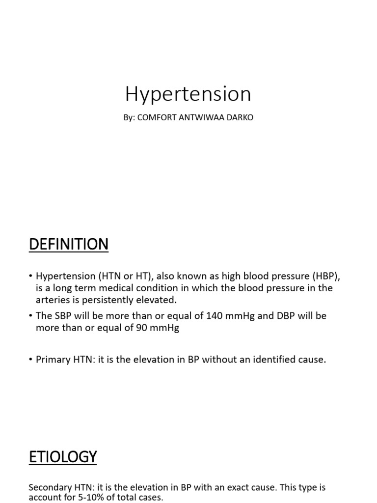 Hypertension DAY 1.................. | PDF | Hypertension | Blood Pressure