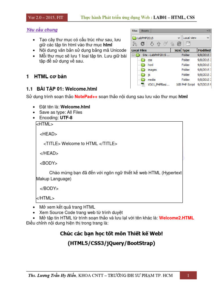 Lab01 - HTML, CSS | PDF