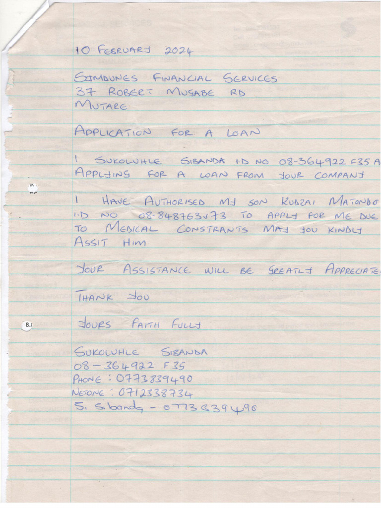 Sample Letter When You Are Senting Someone | PDF