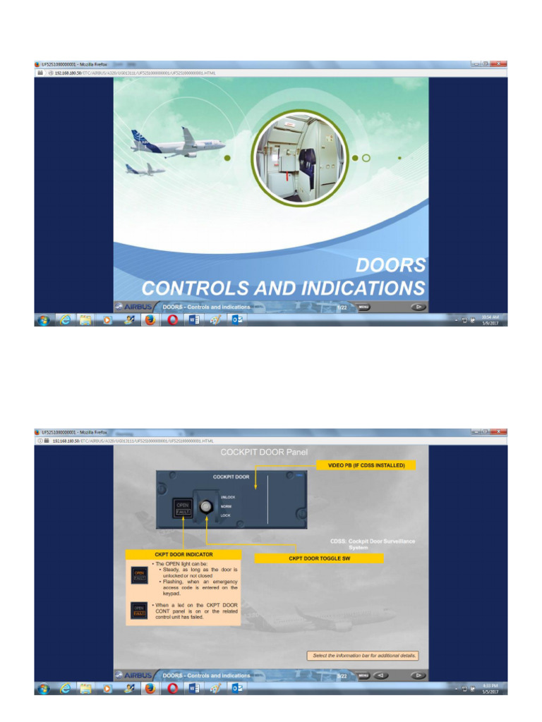 A320 ECAM Indication ATA 52 Door | PDF