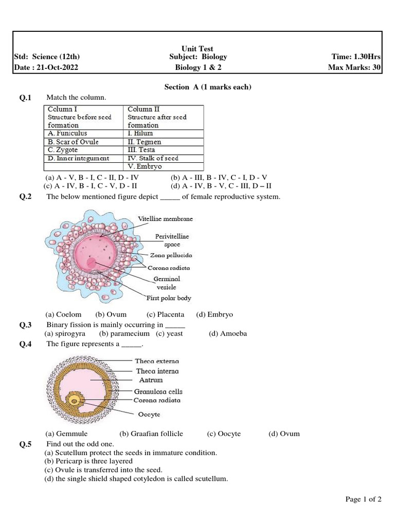 Biology Reproduction in Lower and Higher Plants _ Reproduction in Lower ...
