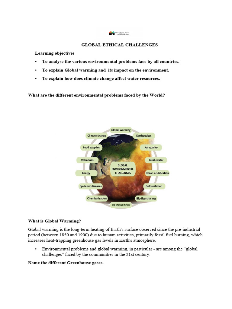Global Ethical Challenges | PDF | Climate Change | Desalination