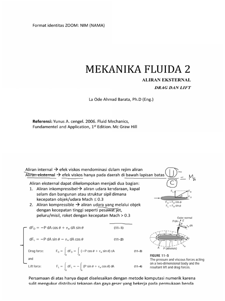 Mekanika Fluida. Teknik Mesin | PDF