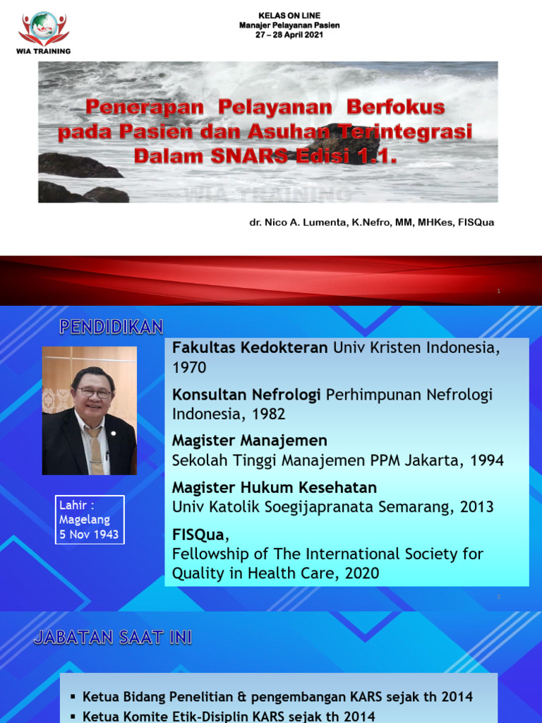1rev KOL MPP DrNico Asuhan PasienTerintegrasi4.0 DLM SNARS 2021 04 | PDF