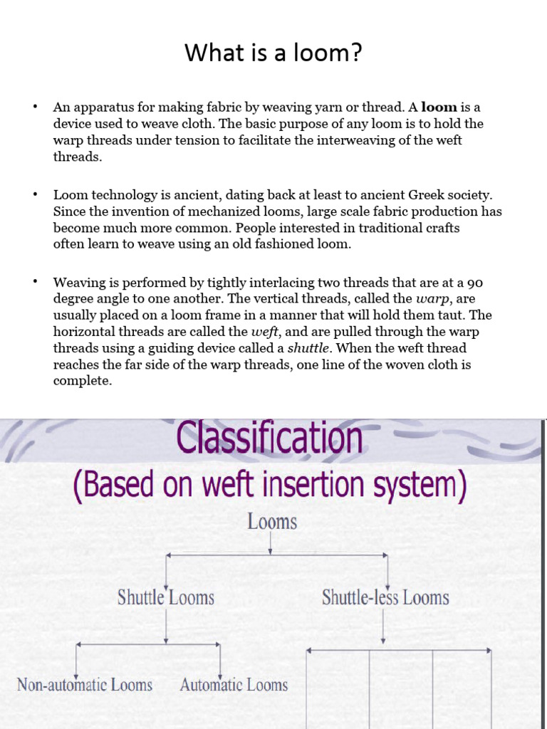 Loom Types | PDF | Loom | Weaving