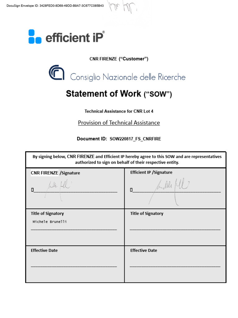 Complete With DocuSign SOW220817 FS CNRFIREv | PDF | Information ...