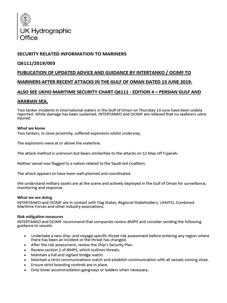 Srim Q6111 2019 003 | PDF | Ships | Persian Gulf