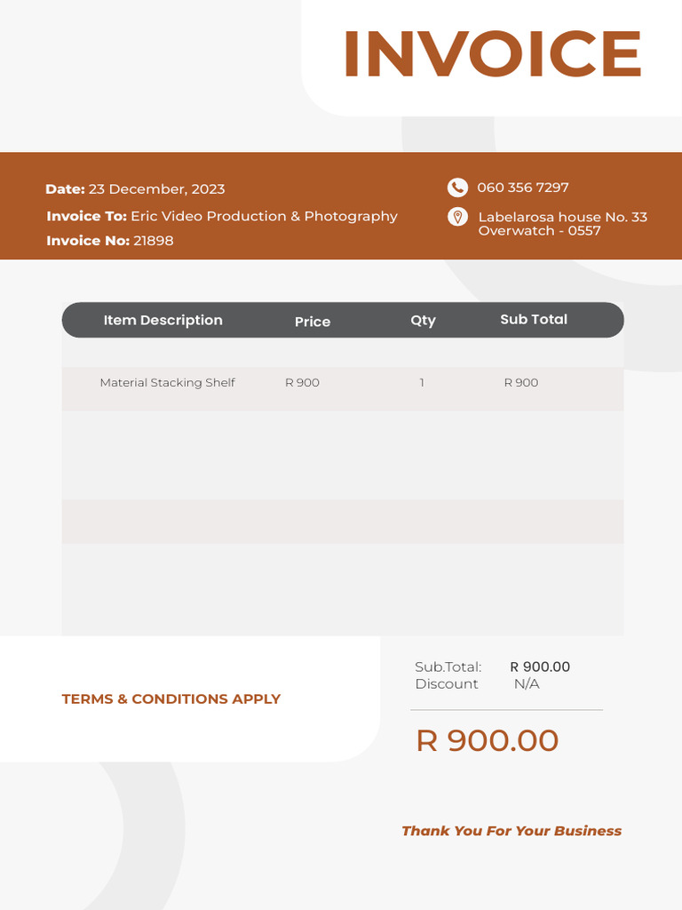 Evp Invoice Copy r1 | PDF