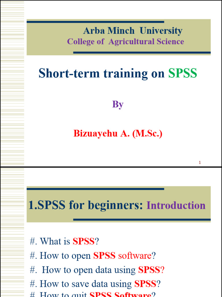 Chapter - 1 | PDF | Spss | Menu (Computing)