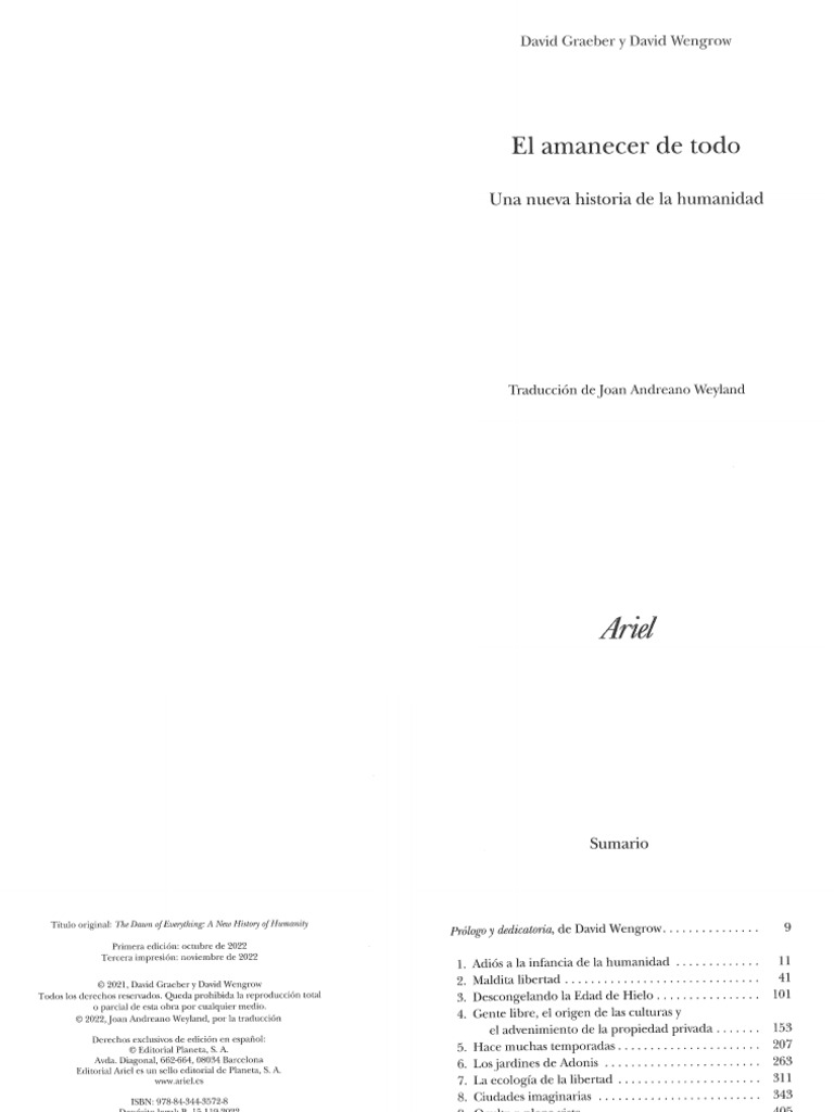 Graeber, D Wengrow,. El Amanecer de Todo Págs 311 - 342 | PDF