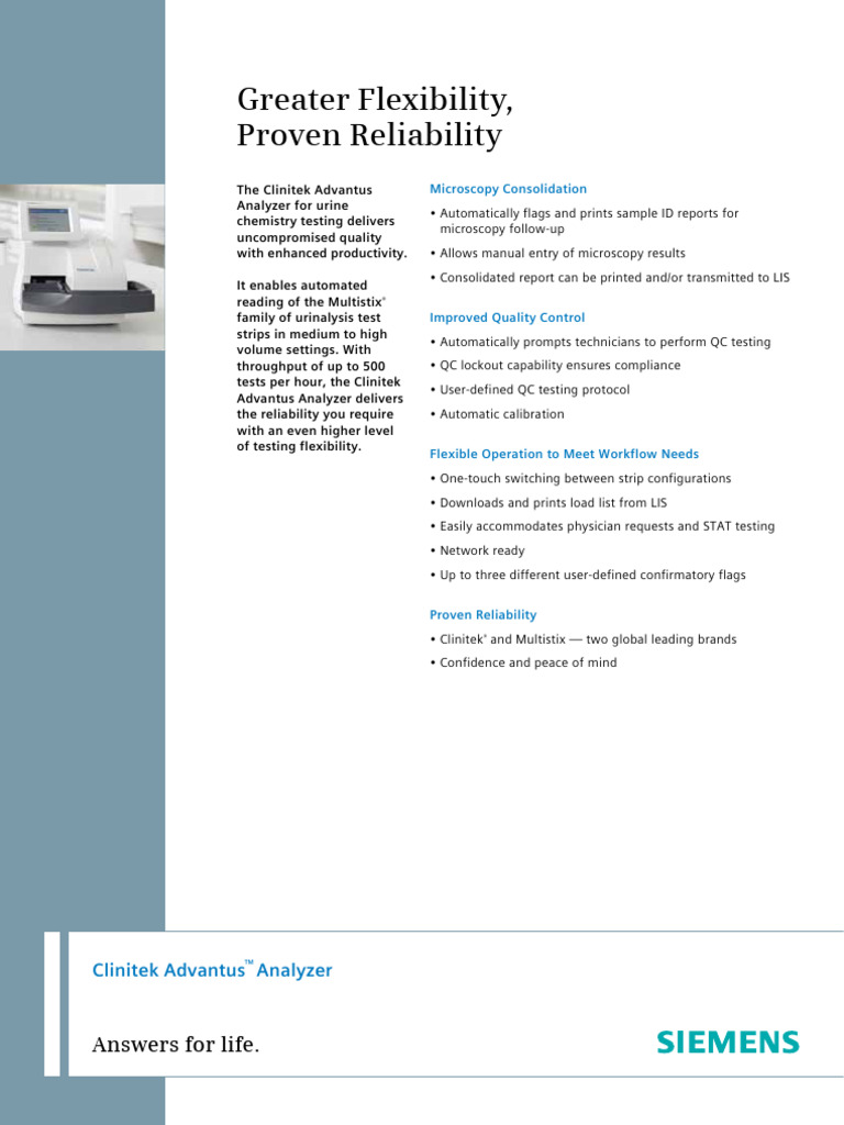 Clinitek Advantus Specif | PDF