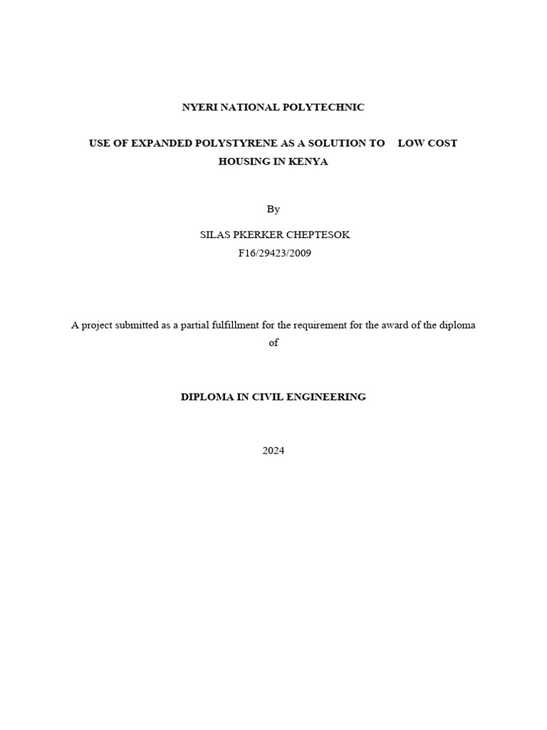 Eps Trade Project Sample | PDF | Polystyrene | Slum