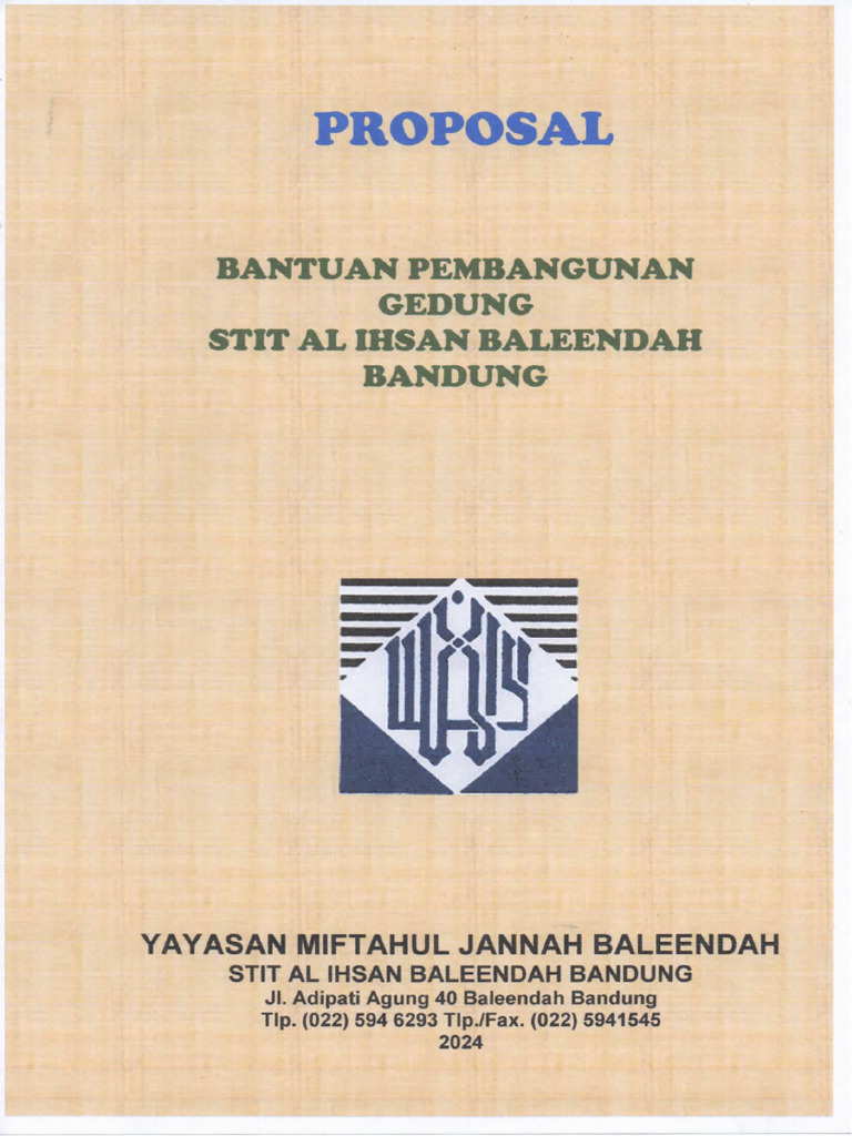 Proposal Bangunan Yayasan Miftahul Jannah Baleendah097 | PDF