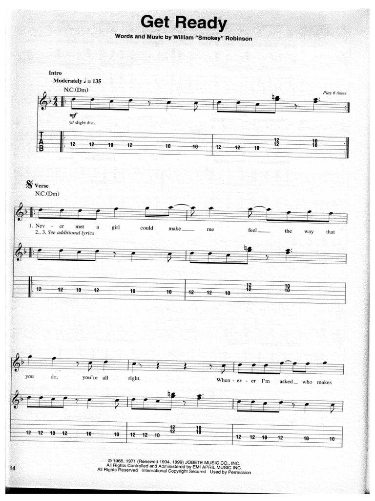 Get Ready - Temptations | PDF