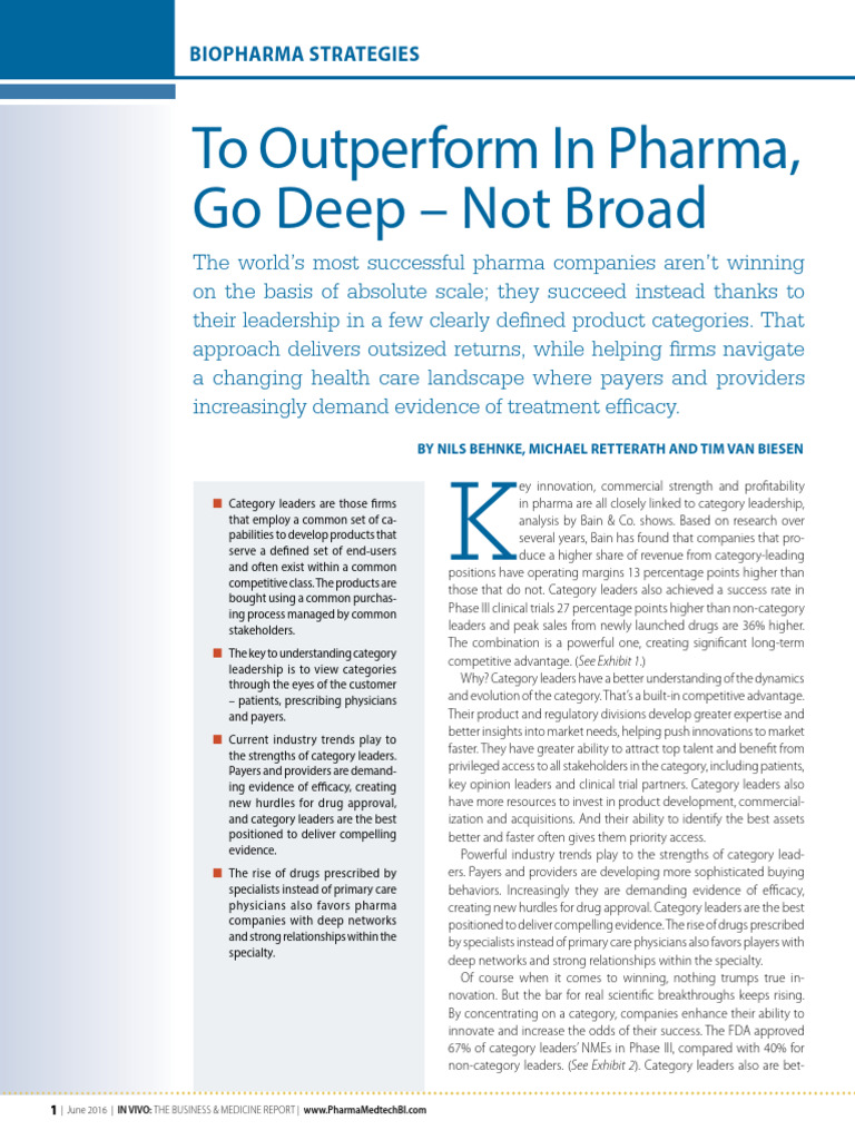IN VIVO Outperform in Pharma | PDF | Pharmaceutical Industry | Clinical ...