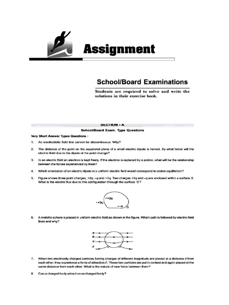 Electrostatics Board Questions | PDF