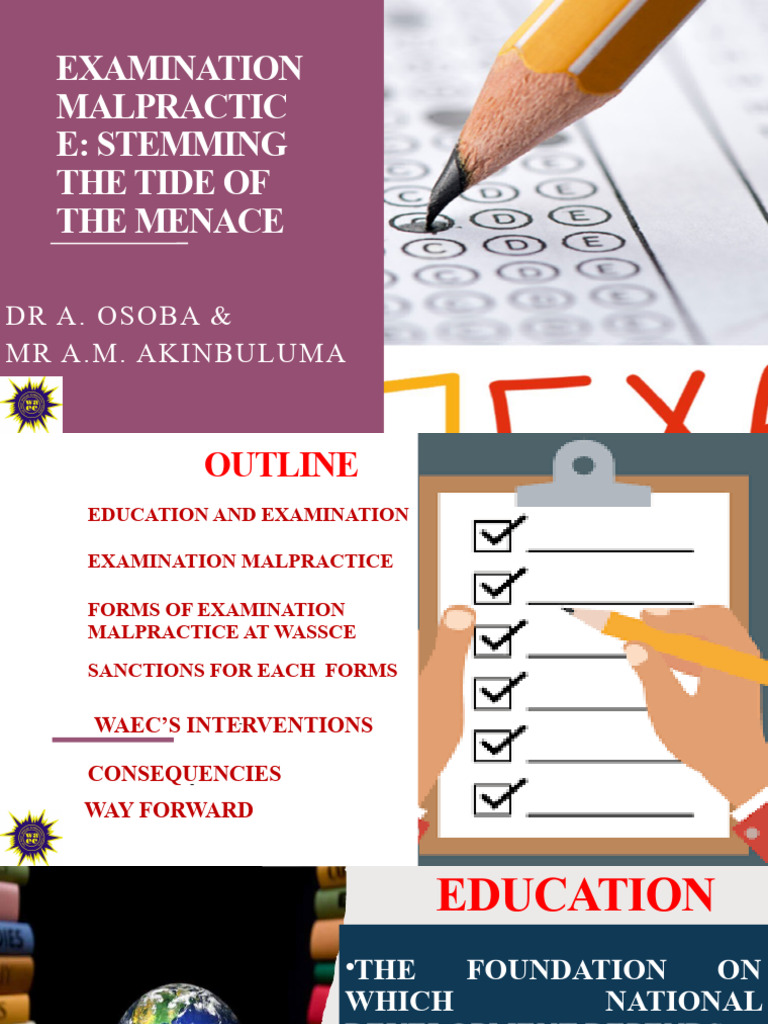 Combating Examination Malpractice in WASSCE | PDF
