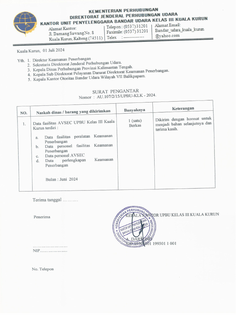 Lapbul AVSEC Juni 2024 | PDF