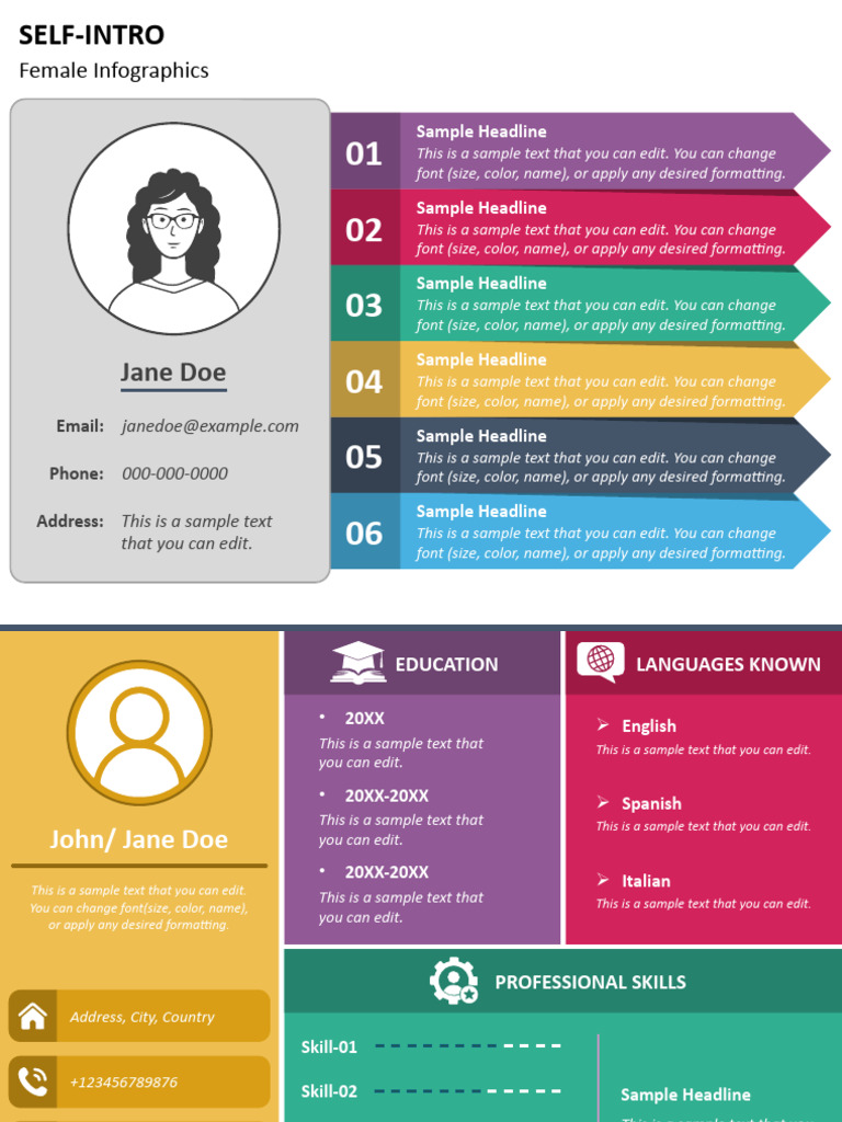 Self Intro Free Static 4x3 | PDF | Written Communication