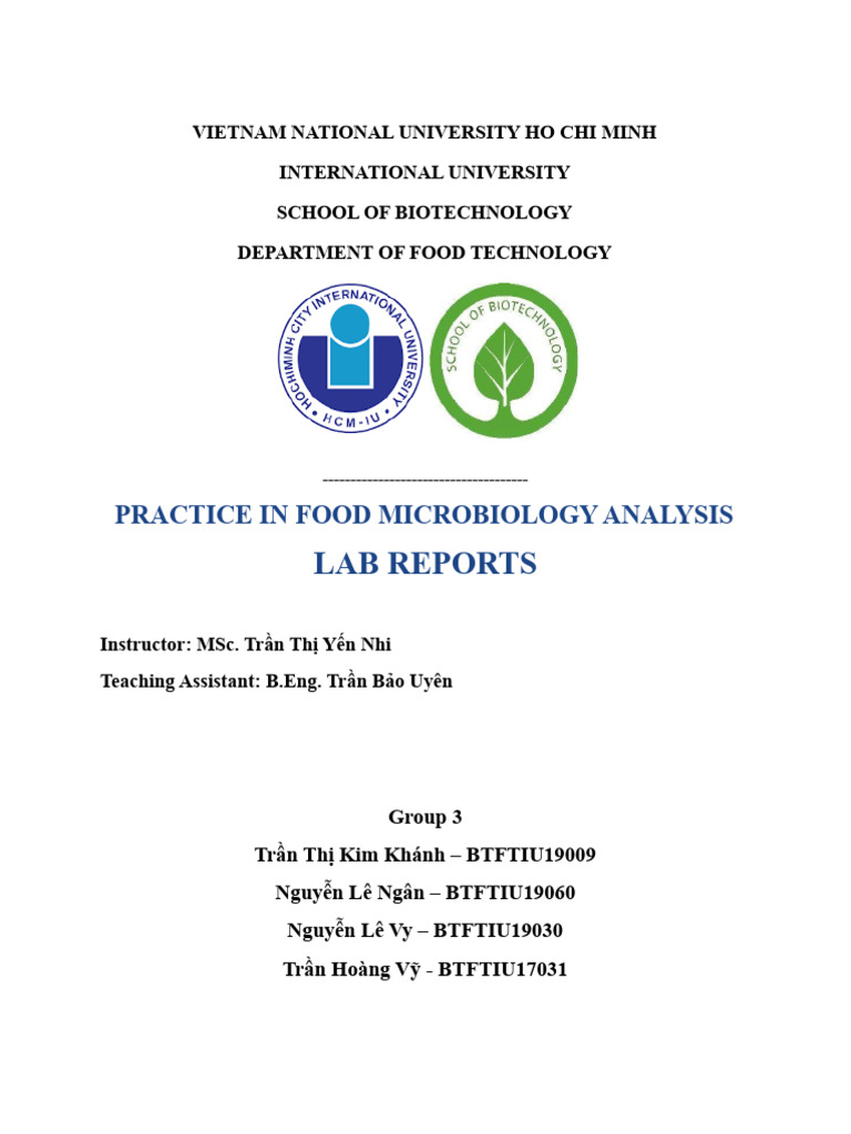 LAB-Food Microbiology Analysis - REPORT | PDF | Growth Medium