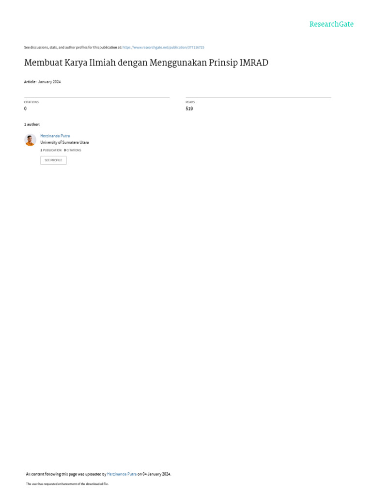 Membuat Karya Ilmiahdengan Menggunakan Prinsip IMRAD | PDF