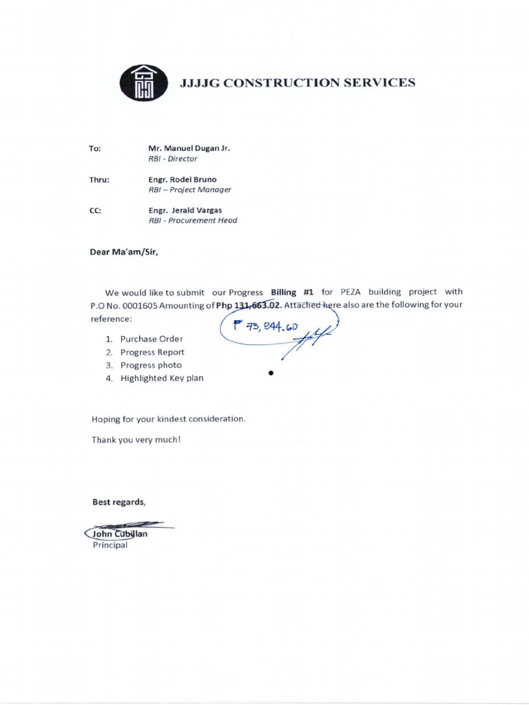 JJJJG'S BILLING NO.1_FOR PEZA ARCHITECTURAL WORKS_PAINTING AT GF-3F ...