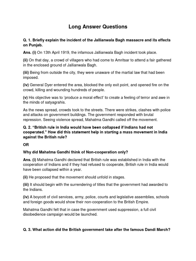 Imp Questions On Nationalism in India | PDF | Mahatma Gandhi | British Raj