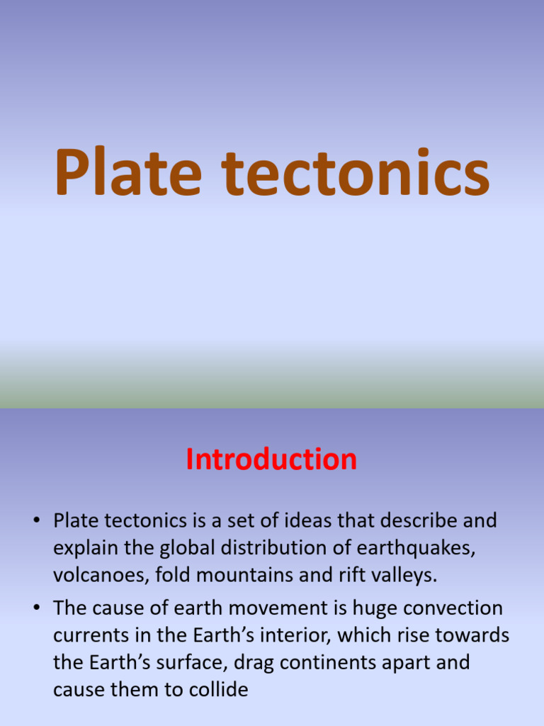 Plate Tectonic Notes | PDF | Plate Tectonics | Earth
