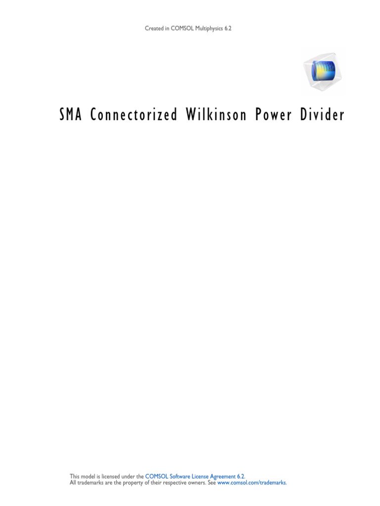 Models - Rf.wilkinson Power Divider | PDF | Electrical Engineering | Telecommunications Engineering