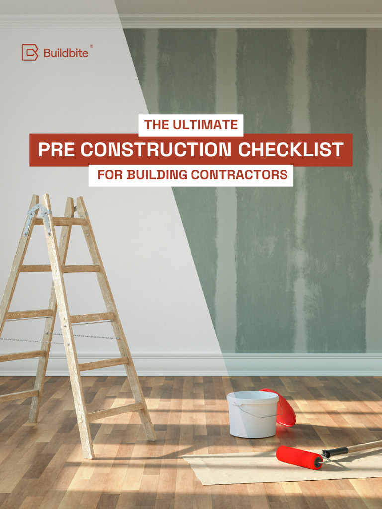 The Ultimate Pre Construction Checklist For Building Contractors | PDF