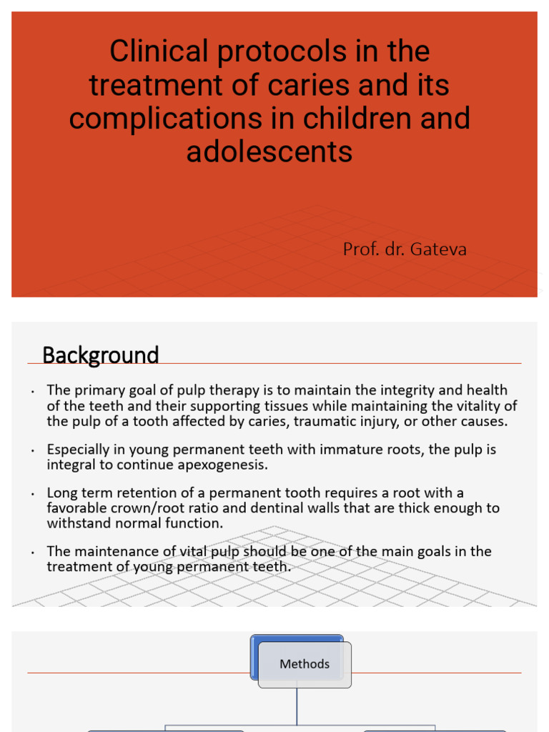 Clinical Protocols in The Treatment of Caries and Complication in Kids and Adolescents | PDF ...
