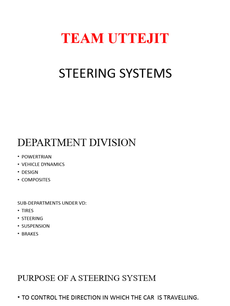 Steering Basics | PDF | Steering | Vehicle Technology