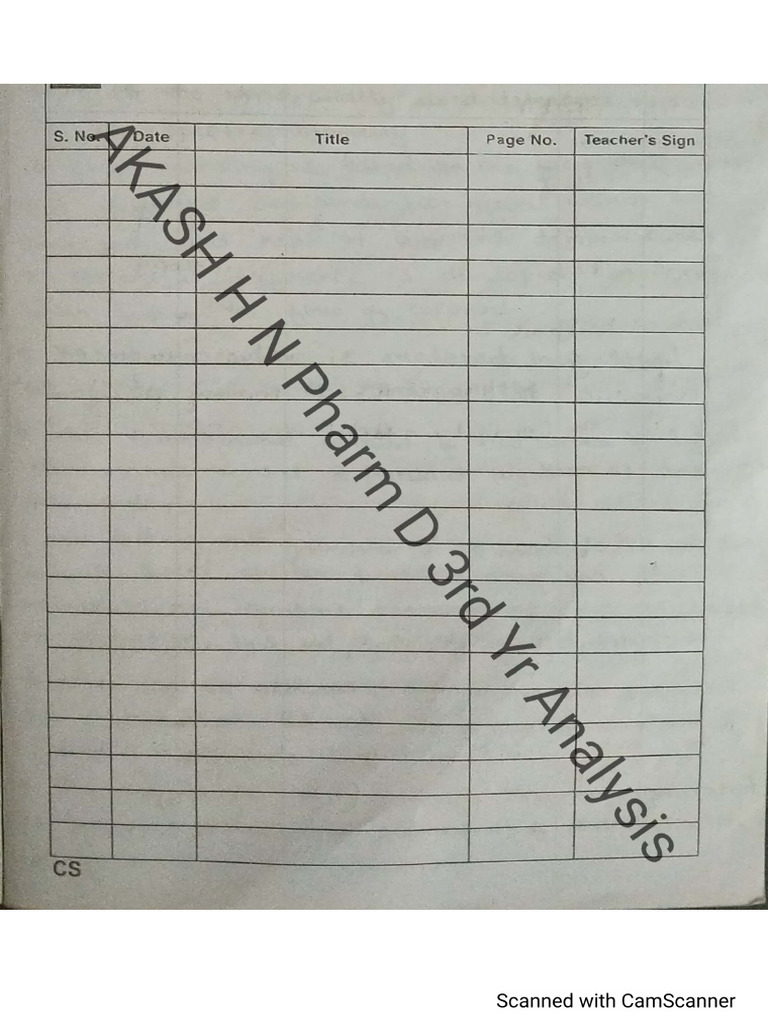 Analysis Pharm D 3rd Yr | PDF
