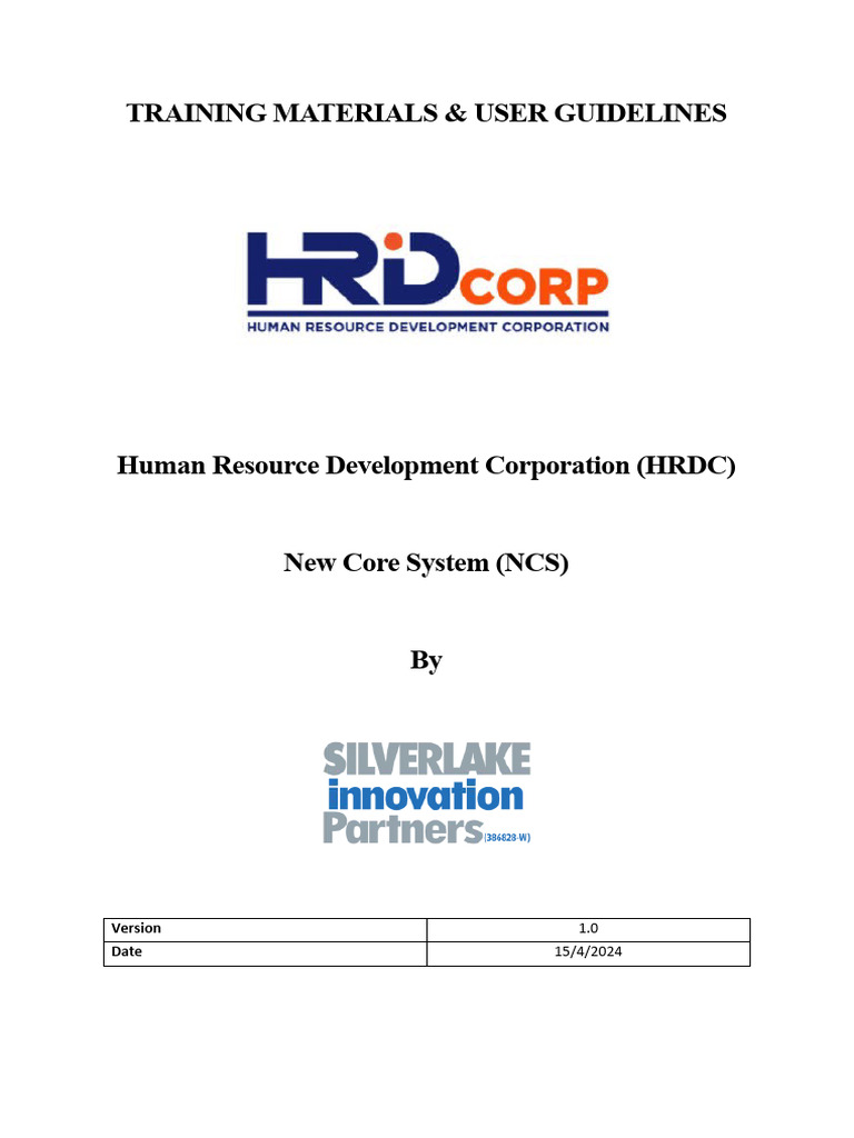 HRDC NCS Guidelines for TPs | PDF | Login | World Wide Web