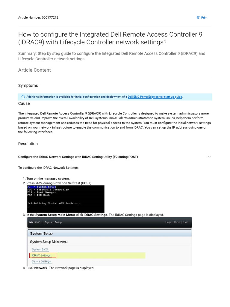 How To Configure The Integrated Dell Remote Access Controller 9 (iDRAC9) With Lifecycle ...