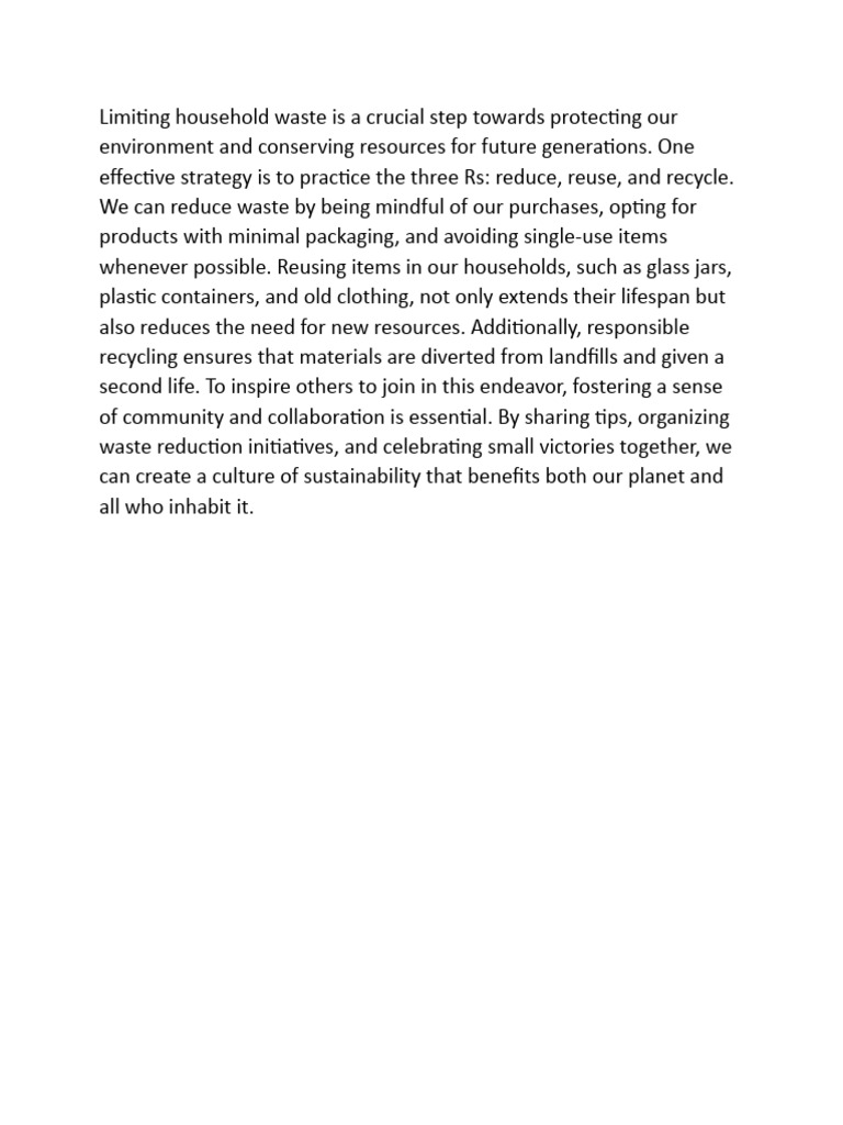 Sustainable Living for Families | PDF