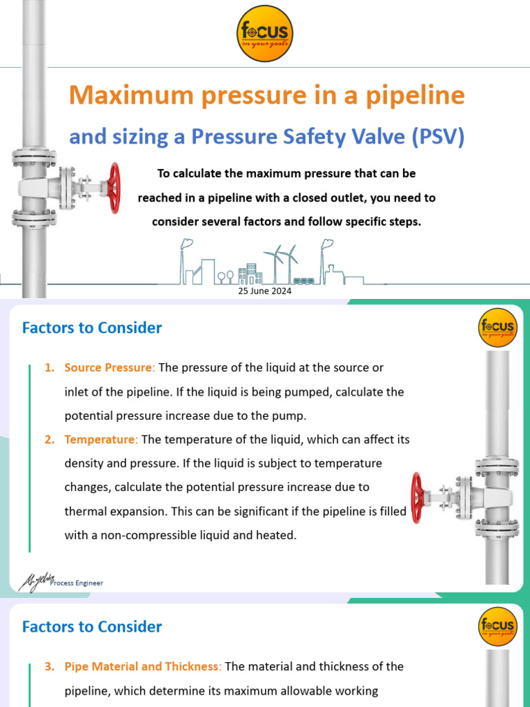 Pipeline Maximum Pressure & PSV Sizing | PDF | Liquids | Pressure
