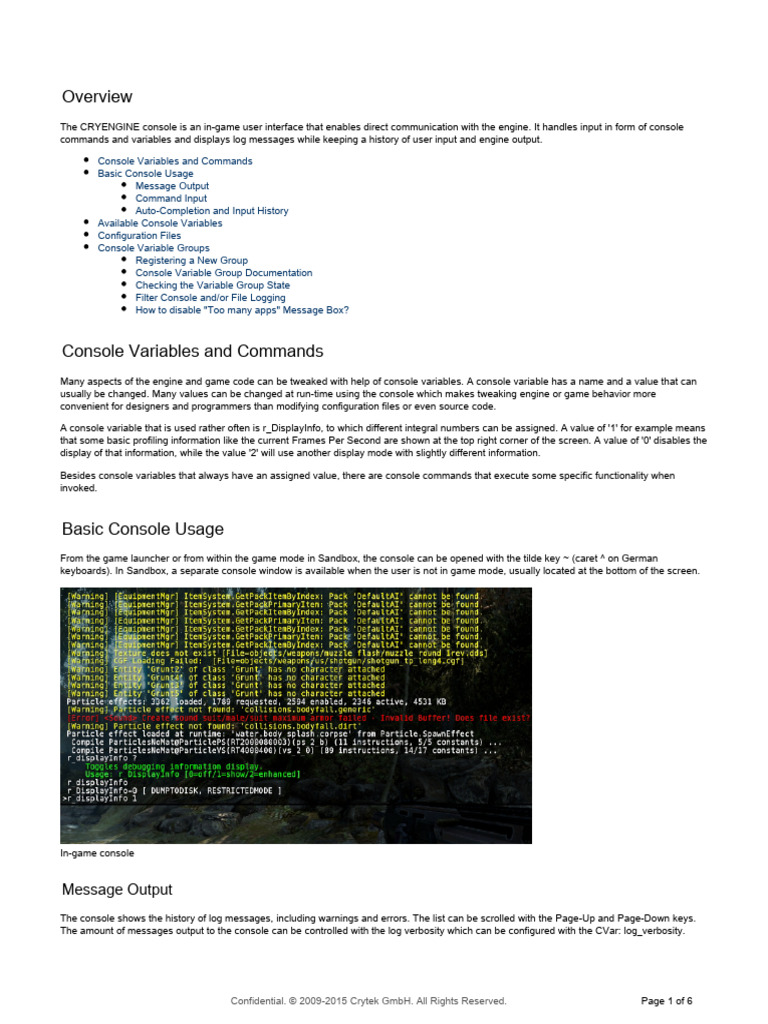 Cryenigne Console Config | PDF | Command Line Interface | Variable (Computer Science)