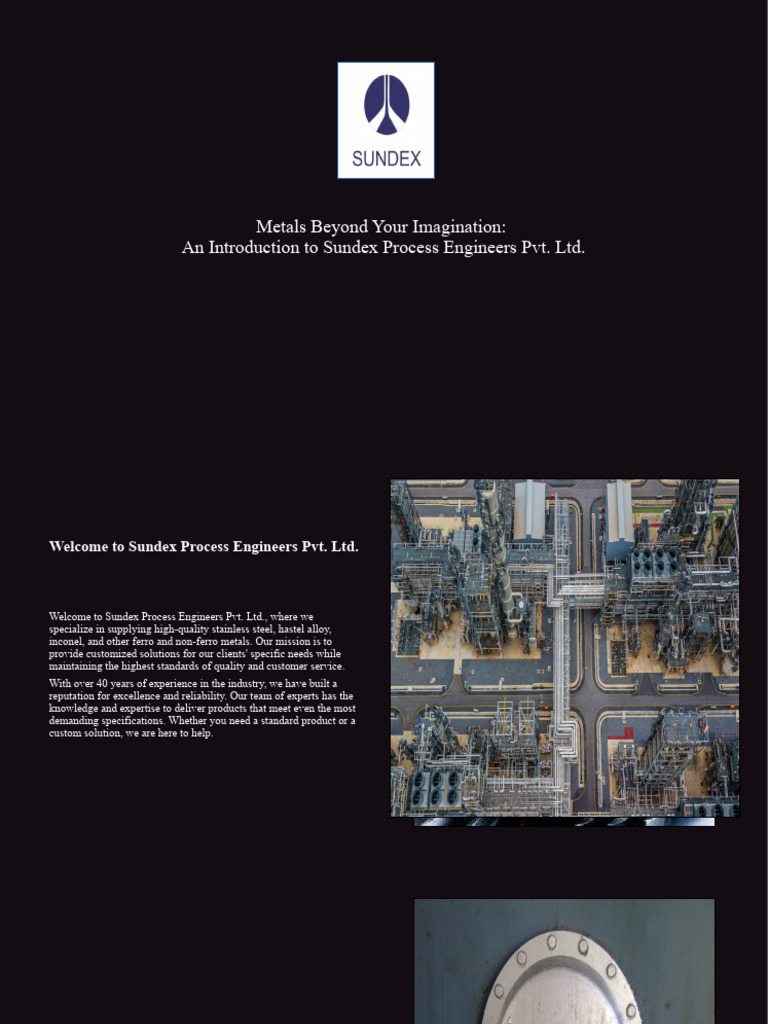 Sundex Presentation - Metals | PDF | Iso 9000 | Business