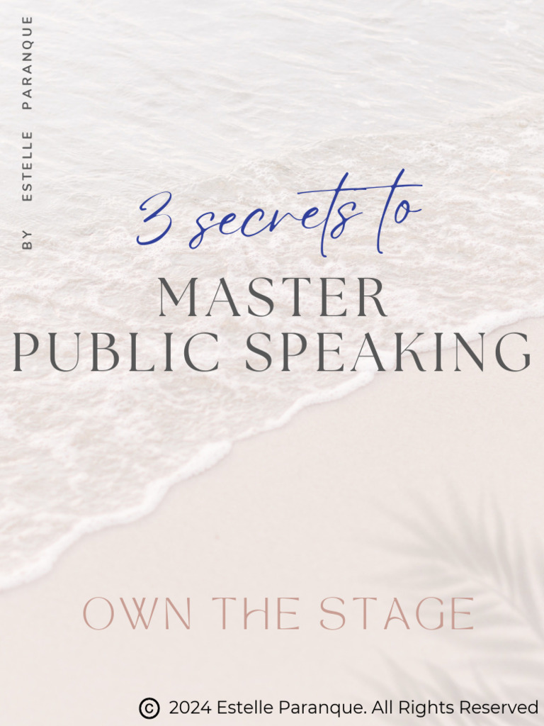 3 Secrets To Master Public Speaking | PDF | Public Speaking