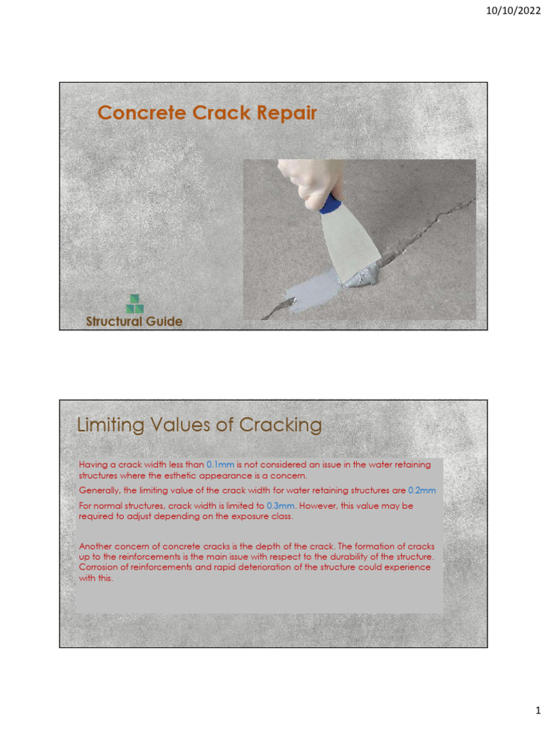 Concrete Crack Repair | PDF | Concrete | Fracture