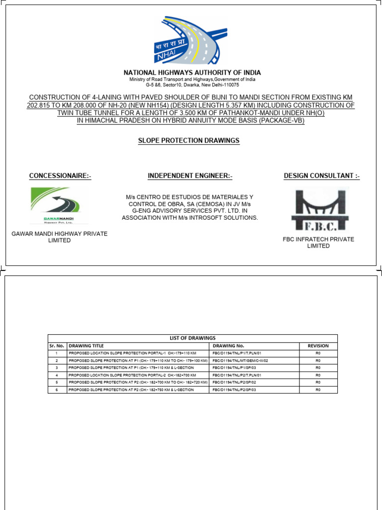 Slope Protection Drawings | PDF | Road Infrastructure | Road Transport